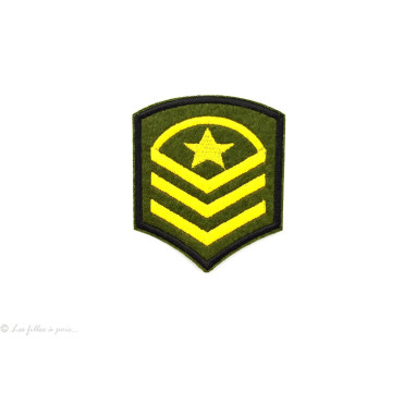 Écusson Sergent US army - Vert - Thermocollant Vente en ligne