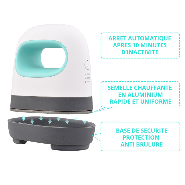 Mini presse à chaud MINIKOOL MINT – Portable – 6.4 x 10 cm – Couture & Flex